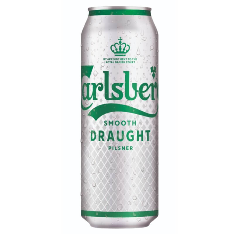 Carlsberg Smooth Draught Pilsner Beer Can, 500 ml - Click N Deliver